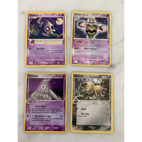 Pokemon | Toys | Dusclops Dusknoir Meowth Duskull Pokemon Cards | Poshmark